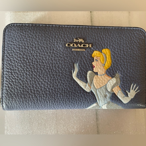 Coach | Bags | Coach X Disney Cinderella Medium Id Zip Wallet | Poshmark